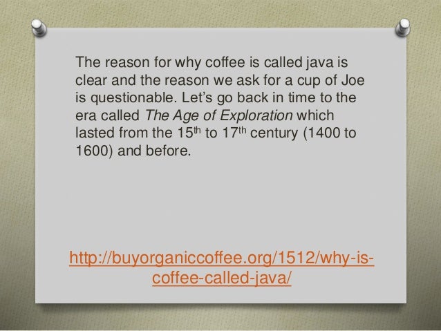 Why Is Coffee Called Java?