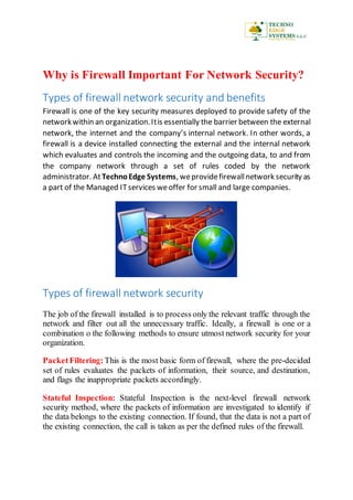 Why is Firewall Important for Network Security? | PDF
