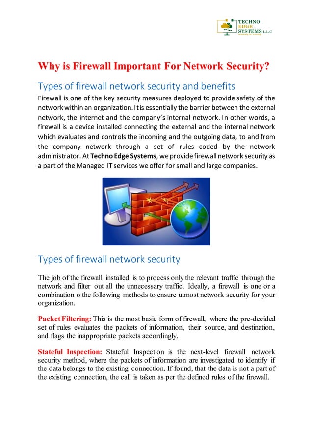 Why is Firewall Important for Network Security? | PDF