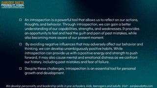 Why is Self Introspection Important? | PPTX