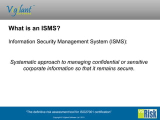 Why ISO27001/ISO27005 for my organisation | PPT