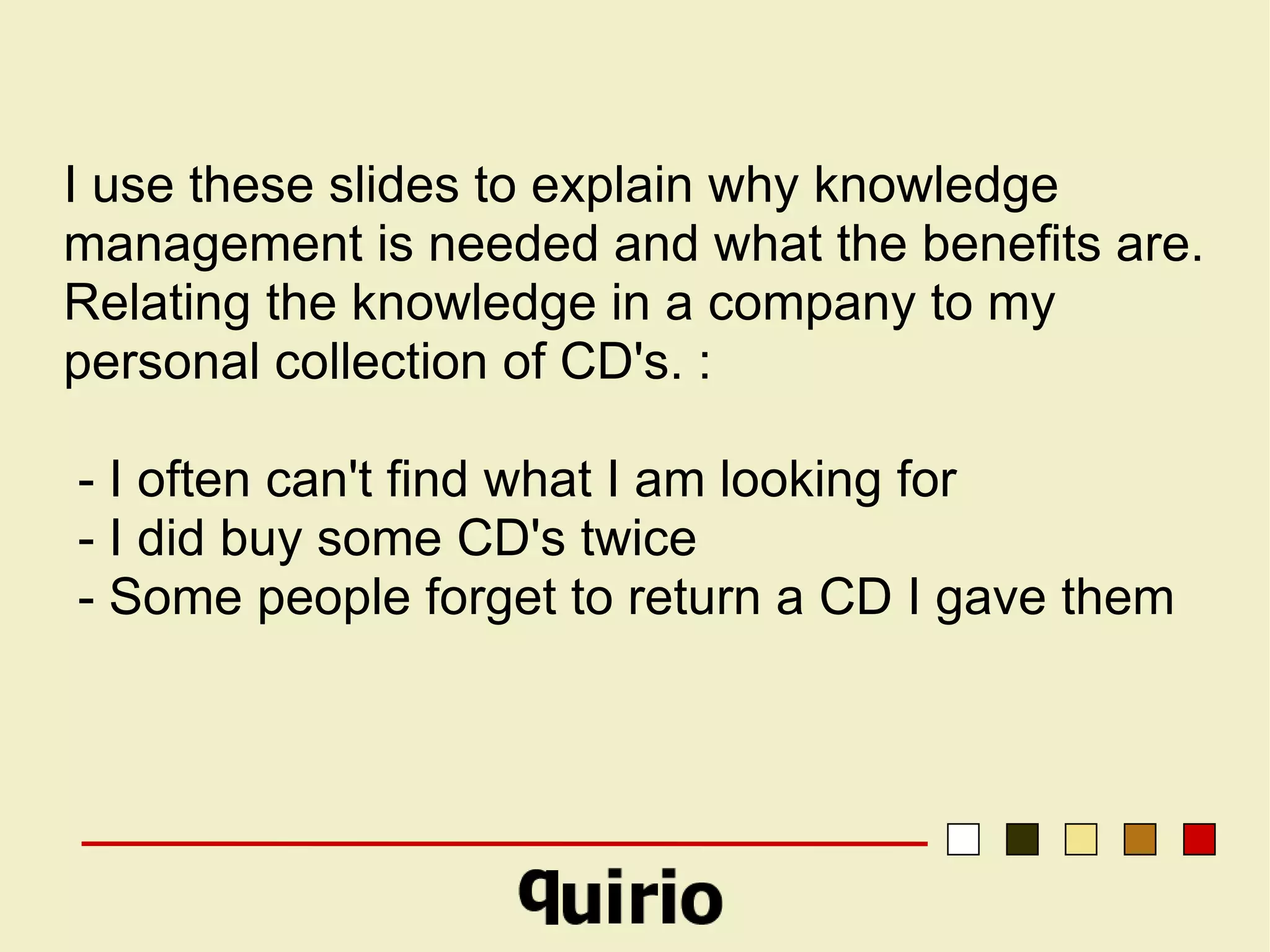 Reasons for knowledge management | PPT