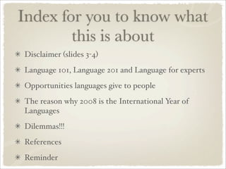 Why Languages Do Matter | PDF