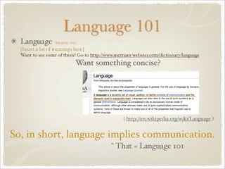 Why Languages Do Matter | PPT