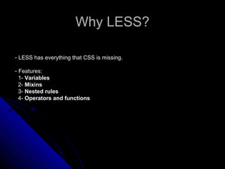 Why less? | PPT