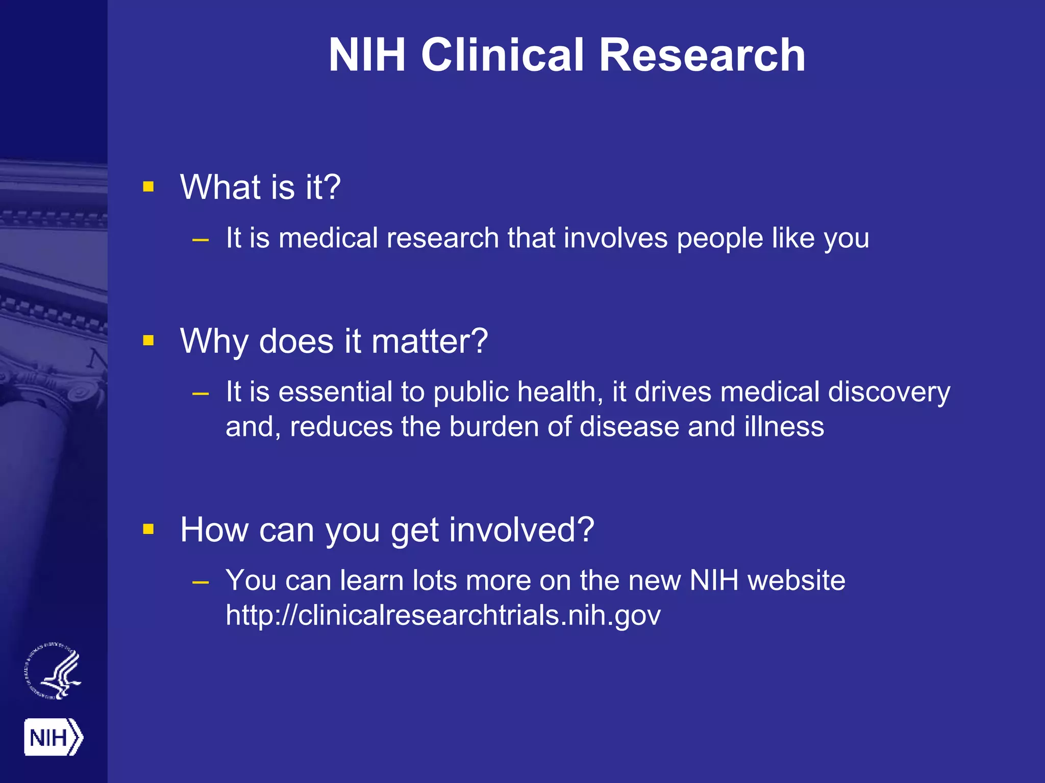 why-nih-clinical-research-matters.ppt