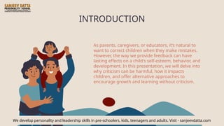 Why Not to Criticize Kids for Parenting? | PPT