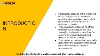 Why Personality Assessment? | PPT