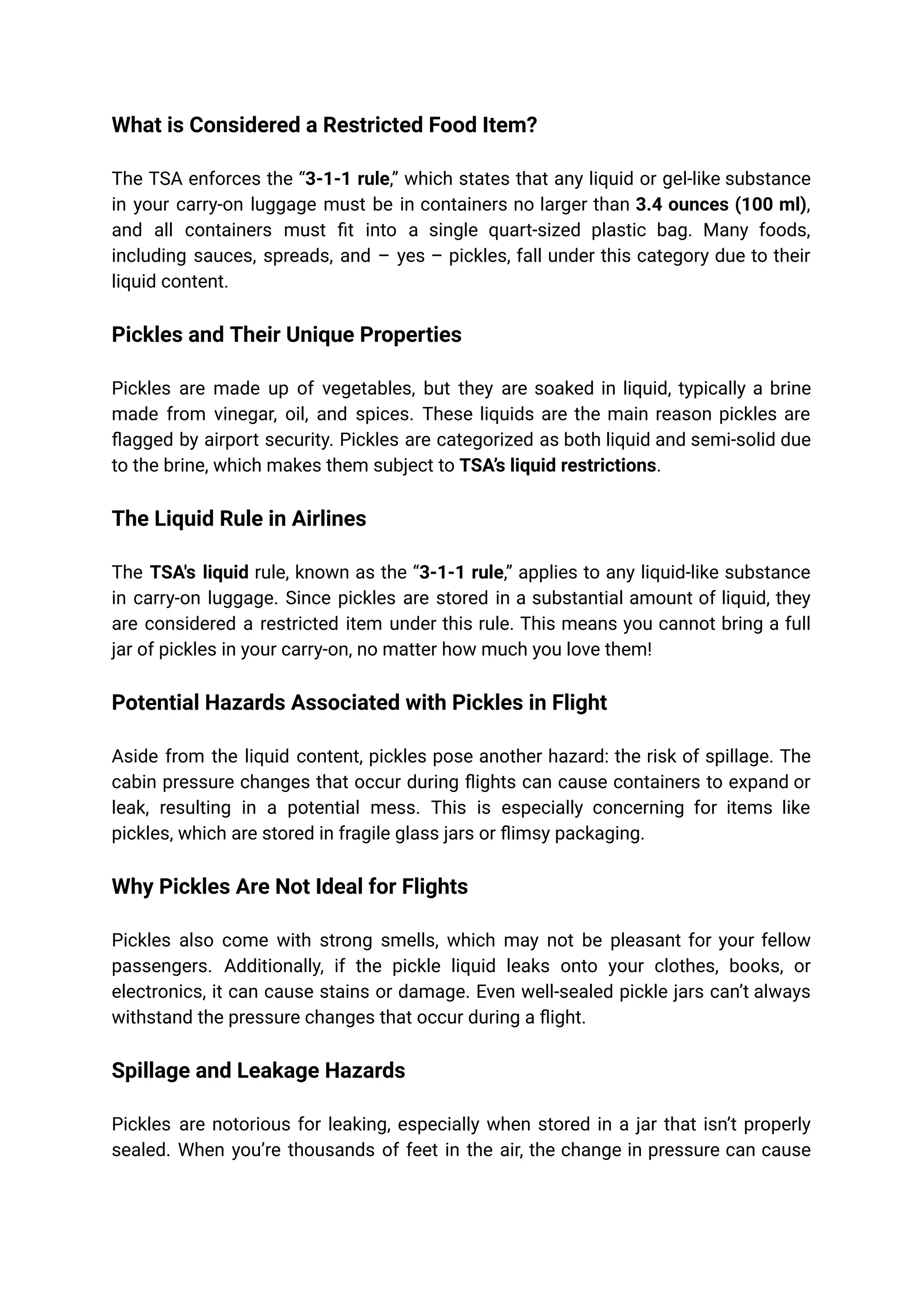 Why Pickle Is Not Allowed in Flight: Understanding the Restrictions and ...