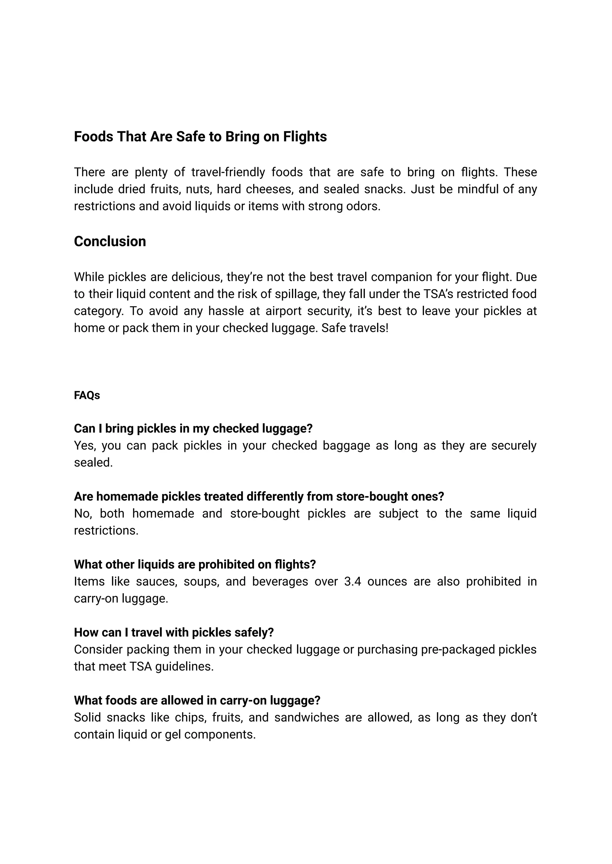 Why Pickle Is Not Allowed in Flight: Understanding the Restrictions and ...