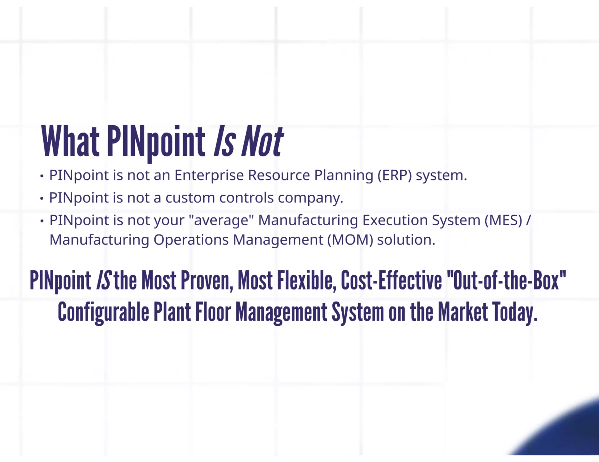 Why PINpoint? | Manufacturing Execution System (MES) / Manufacturing ...