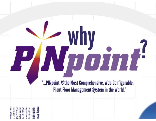 Why PINpoint? | Manufacturing Execution System (MES) / Manufacturing ...