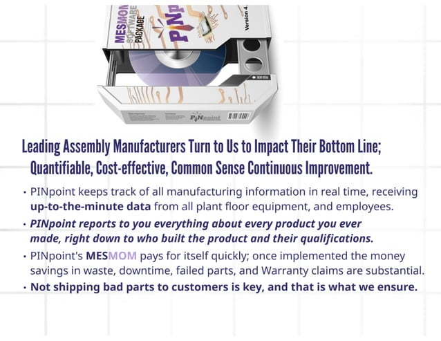 Why PINpoint? | Manufacturing Execution System (MES) / Manufacturing ...
