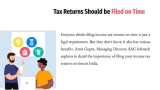 Importance of Filing Your Income Tax Returns on Time | PDF | Personal ...