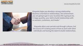 Why Social Etiquette? | PPTX