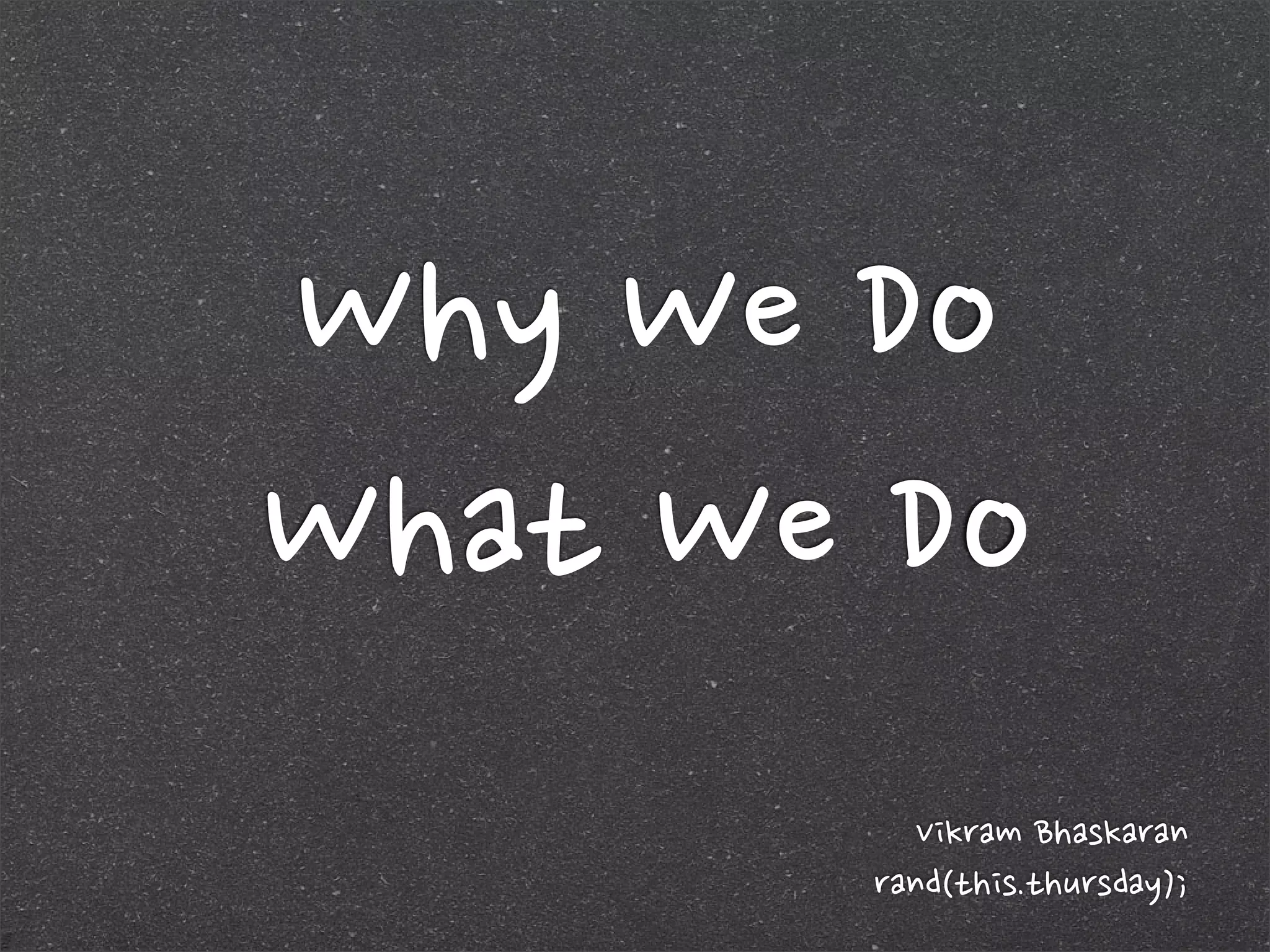 Why we do what we do | PDF
