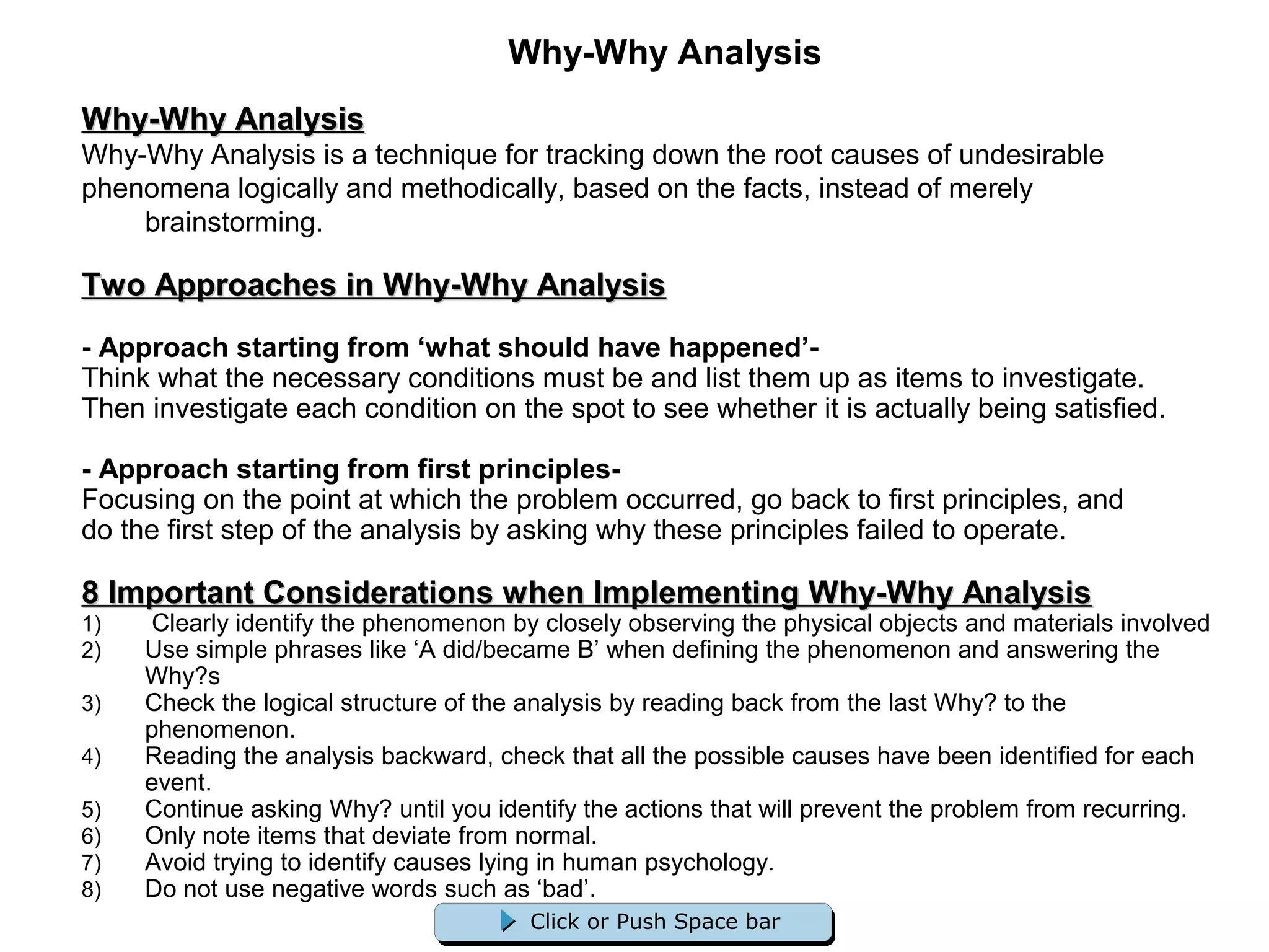 Why why analysis | PPT