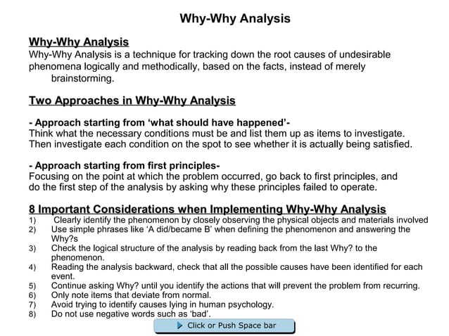 Why why analysis | PPT