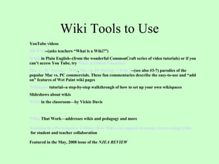 Why Wiki | PPT | Internet for Beginners | Internet