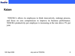 Why Work At TESCRA ? | PPT