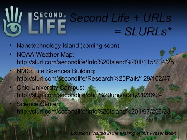 Why Work & Teach With Second Life | PPT