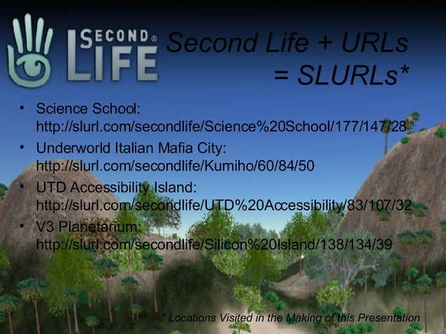 Why Work & Teach With Second Life | PPT