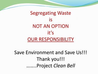 Waste Segregation at Source | PPTX