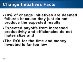 Why 70% of change initiatives fail draftv2_051010 | PPT