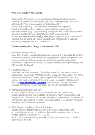 Why Accessibility-First Design Is a Must for Websites in 2025 | PDF