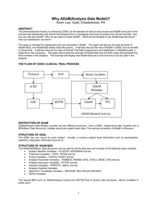 Why ADaM for a statistician? | PDF