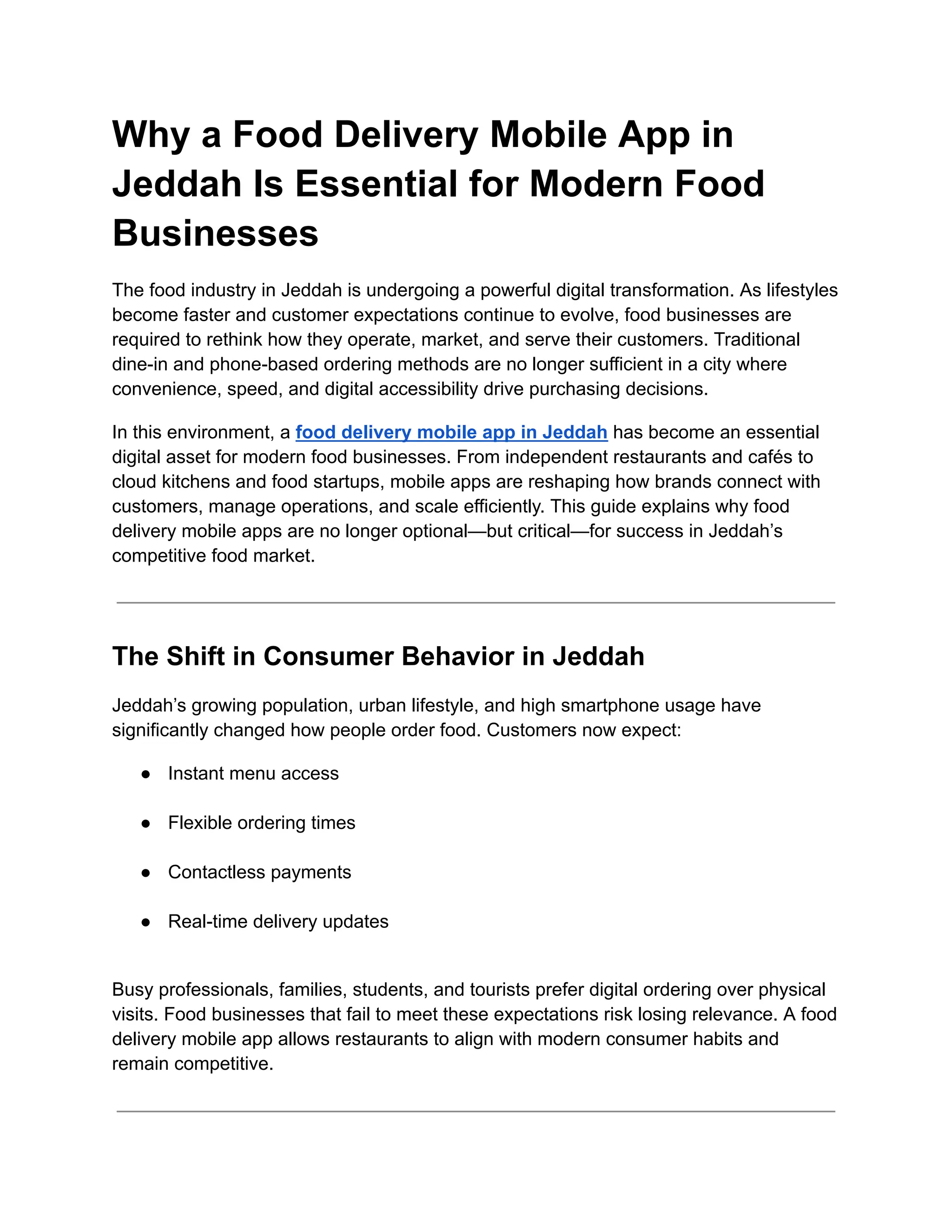 Why a Food Delivery Mobile App in Jeddah Is Essential for Modern Food ...