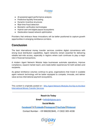 Why Agent Network Technology Powers the Best International Money ...