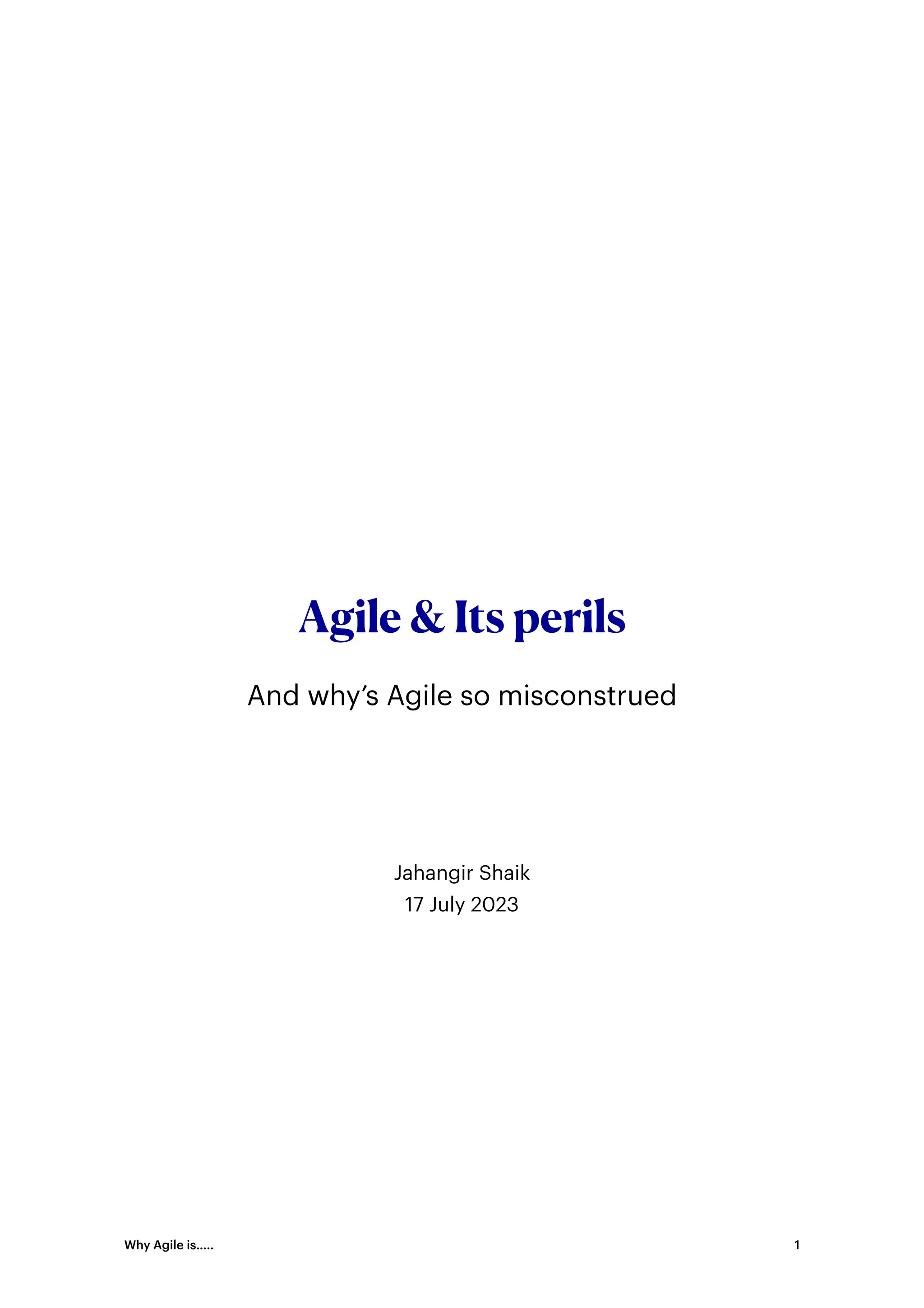 Why Agile is misconstrued and a few thoughts on how to make it more ...