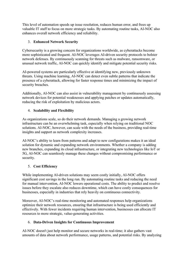 Why AI-NOC is the Future of Efficient Network Operations and Security | DOCX