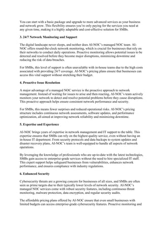 Why AI-NOC’s Managed NOC Pricing is Perfect for Small to Mid-Sized ...