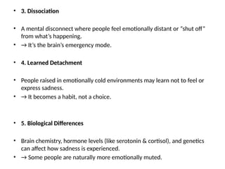 "Why Am I Not Affected?" — Understanding Emotional Detachment | PPTX