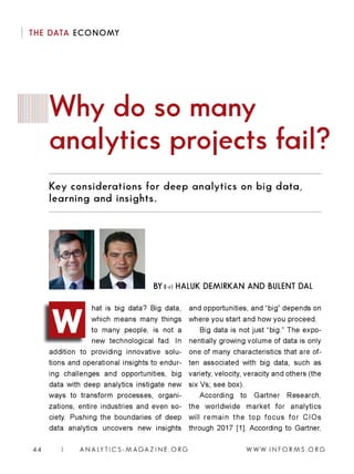 Why do so many analytics projects fail? | PDF