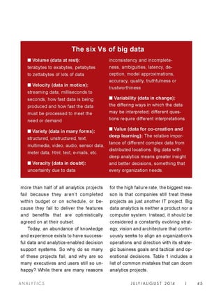 Why do so many analytics projects fail? | PDF