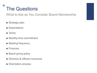 Why and How to Join a Nonprofit Board | PPTX