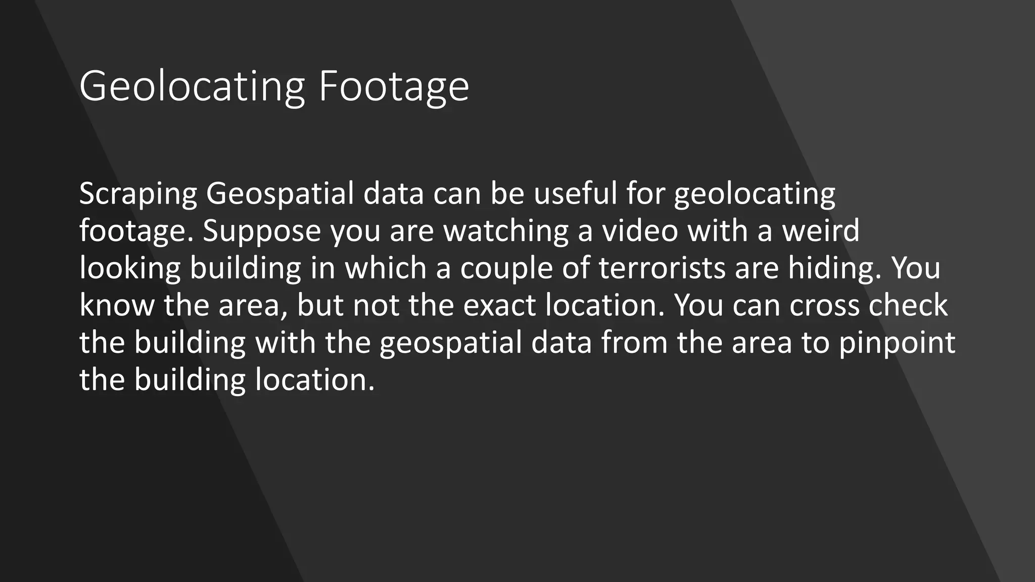 Why and how to scrape geospatial data from the web | PPT