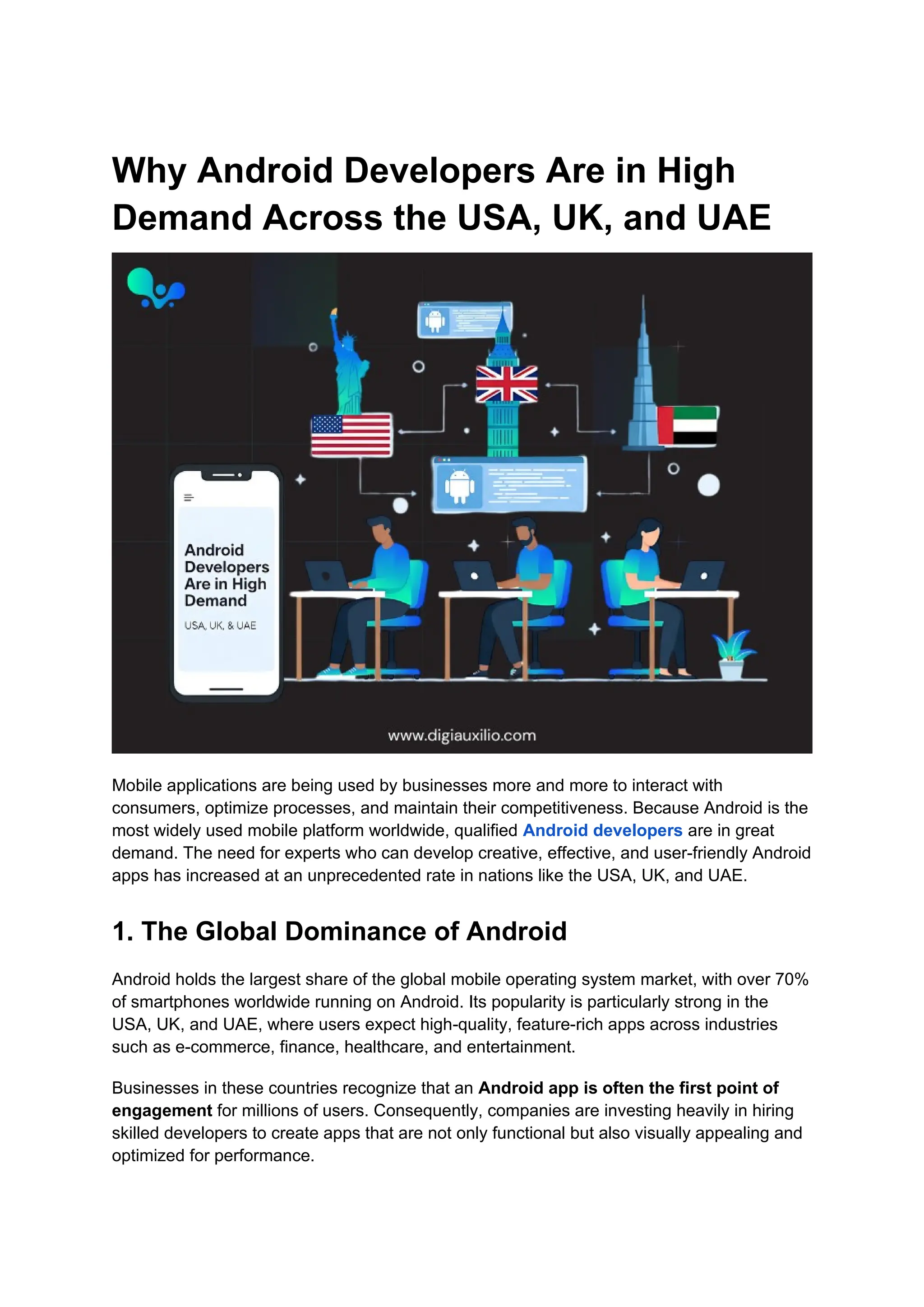 Why Android Developers Are in High Demand Across the USA, UK, and UAE ...