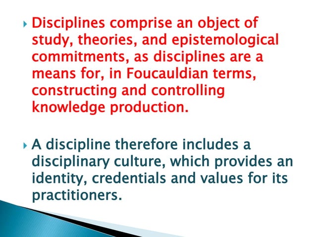 Why a profession needs a discipline | PPT