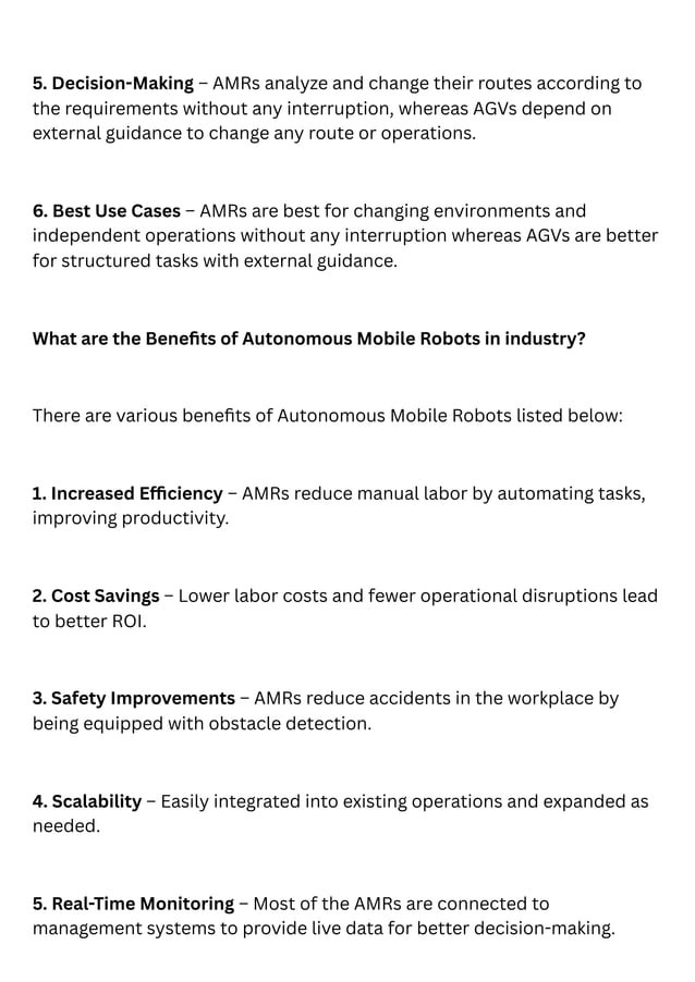 Why are Autonomous Mobile Robots efficient for both small and large ...
