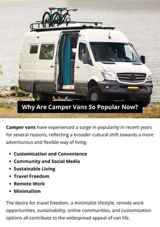 Why Are Camper Vans So Popular Now? | PDF