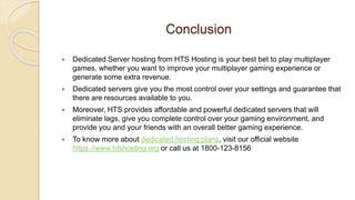 Why are Dedicated Servers better for Gaming? | PPT