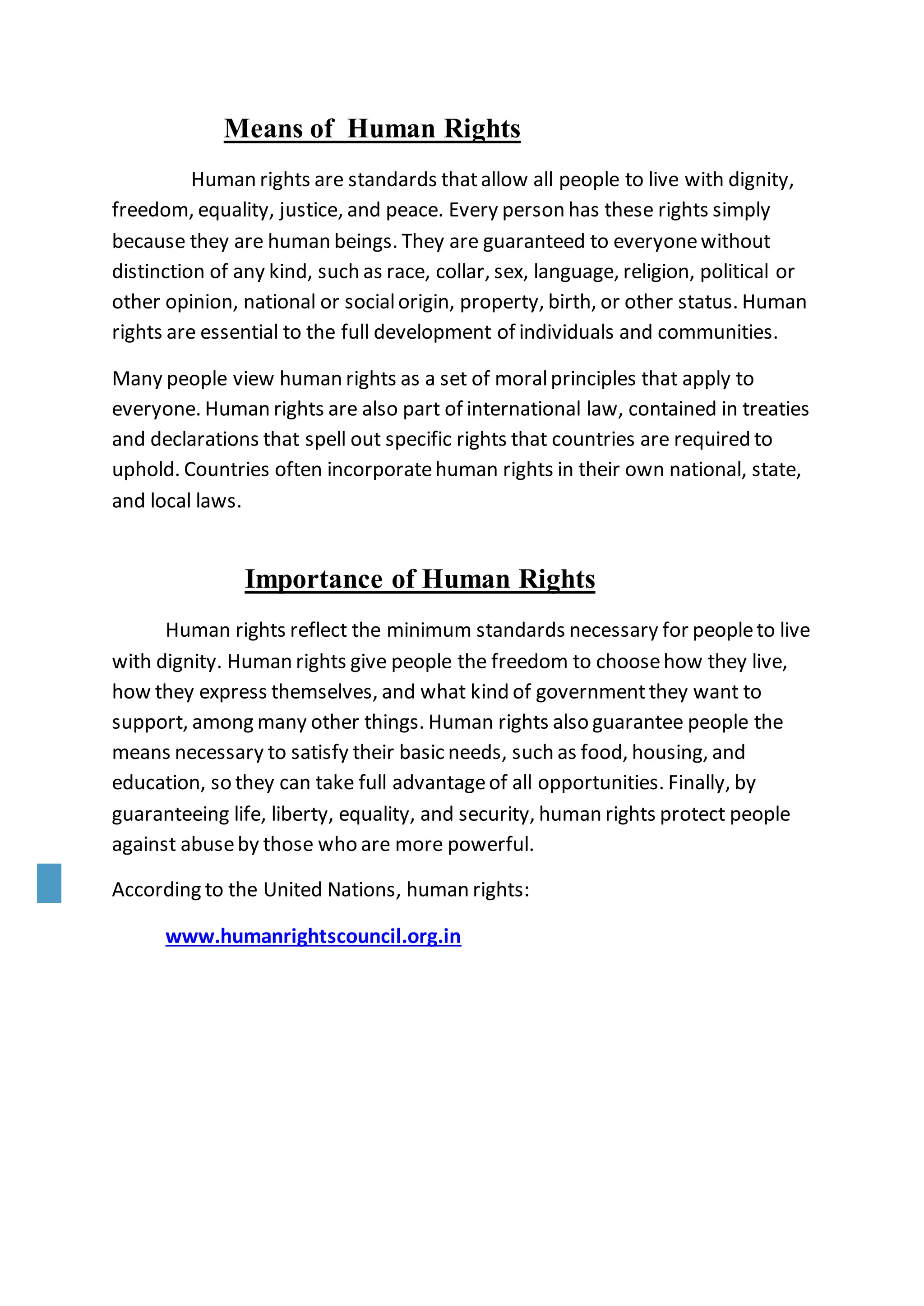 human rights important | DOCX