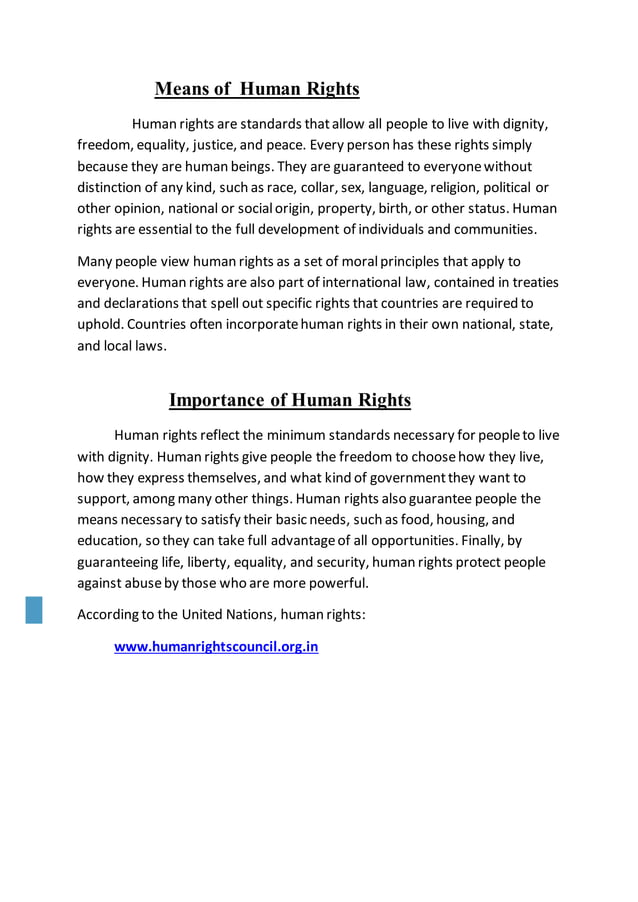 human rights important | PDF