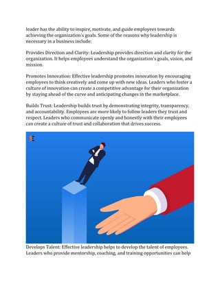 Leadership and Motivation in a business: Why it is Proven Necessary ...