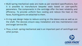 Why are multi springs used for mechanical seals? | PDF