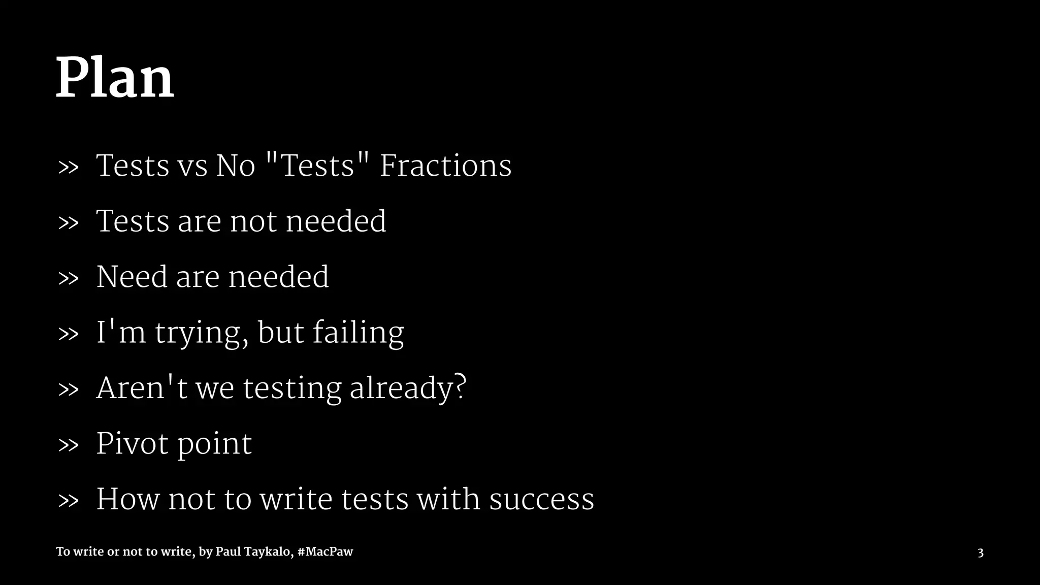 Is it time to write unit tests? | PDF
